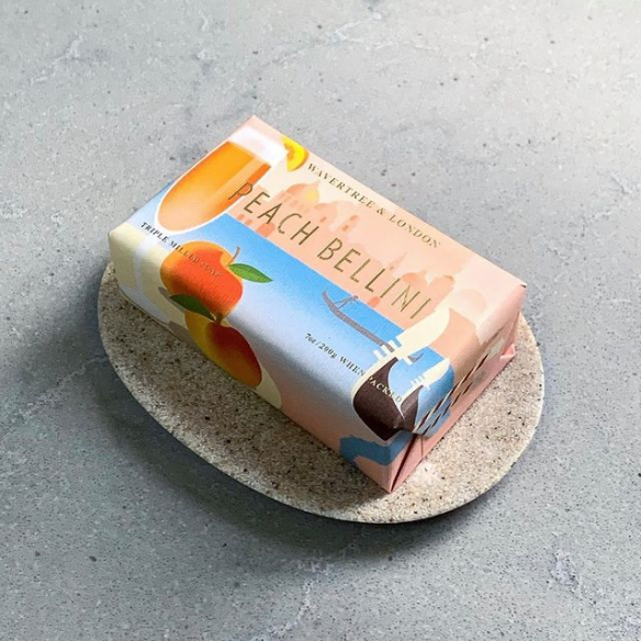 Peach Bellini Soap Bar 200g - Wavertree & London